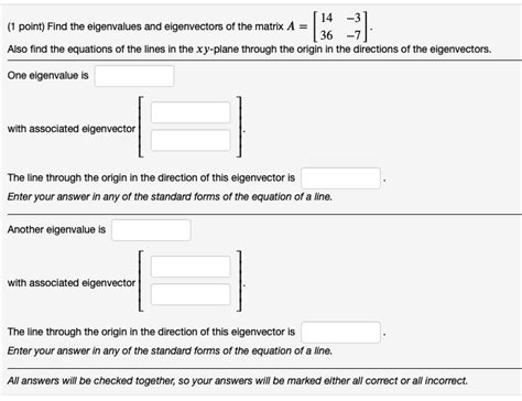 Solved Solving For Eigenvalues Primarily The Eigenvectors