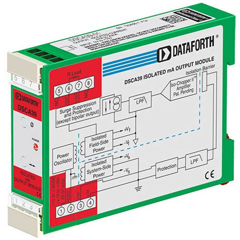 Output Signal Conditioning Module Dsca39 01 Dataforth Corporation Current Isolated Din