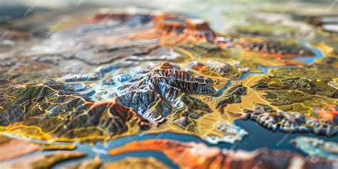 Highly Detailed Geothermal Resource Map Showcase With Hyperrealistic