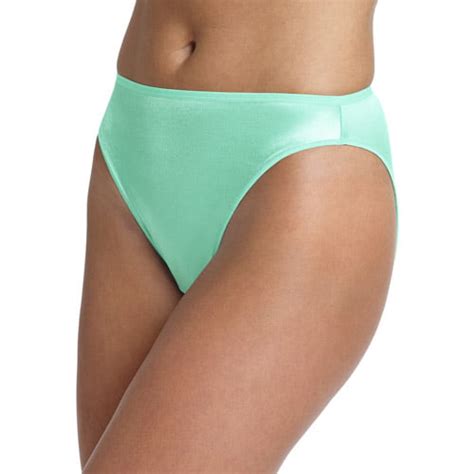 Hanes 3 Pack Body Creations Stretch Satin Hi Cut Panties Style 43s3