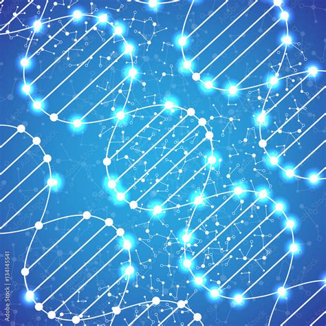 Abstract Dna Background Vector Illustration Beautiful Structure Of