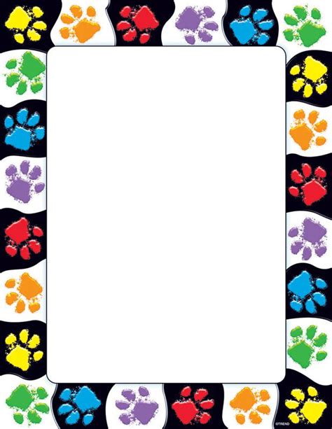 Paw Print Border Clip Art Free