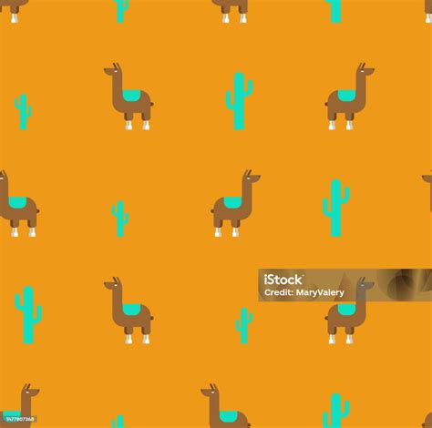 라마 알파카 만화 패턴이 매끄럽습니다 아이 직물의 장식 귀여운에 대한 스톡 벡터 아트 및 기타 이미지 귀여운 낙서 드로잉 남쪽 Istock