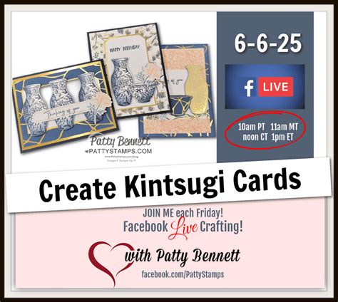 Lets Make Stampin Up Kintsugi Cards Live