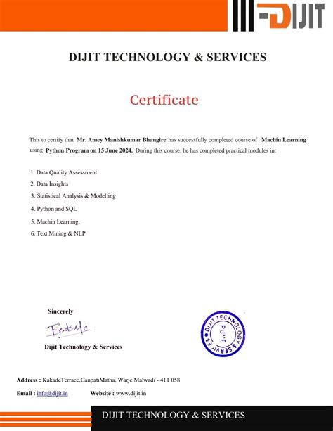 Ai Machinelearning Datascience Python Amey Bhangire