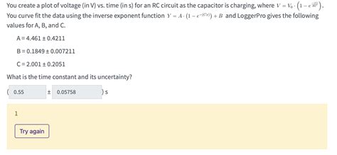 Solved You Create A Plot Of Voltage In V Vs Time In S Chegg Com