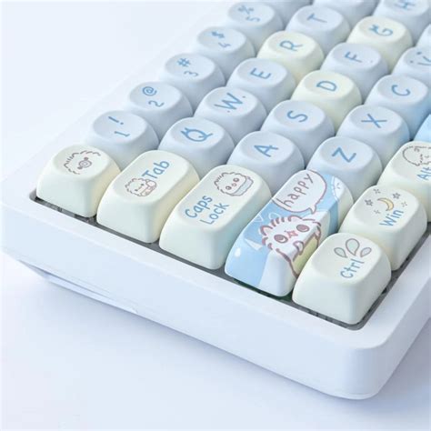 Yunzii Cutie Kitty 144 Key Moa Profile Dye Sub Pbt Keycap Set