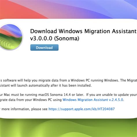 Une Version De Lassistant Migration Depuis Windows Dédiée Pour Macos