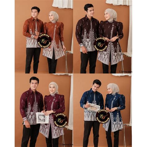 Jual Batik Truntum Batik Couple Motif Davina Set Couple Baju Batik