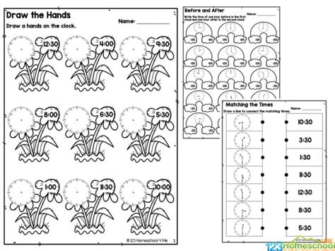 Telling Time Kindergarten Clock Worksheets By Beth Gorden Tpt