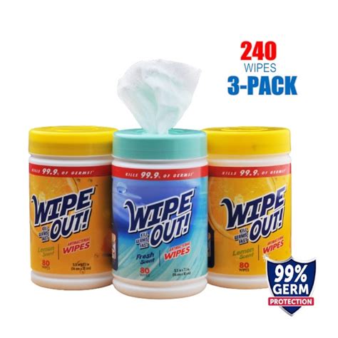 Buy Wipe Out Wet Wipes Antiseptic Wipe Lemon And Fresh Hand Sanitizer