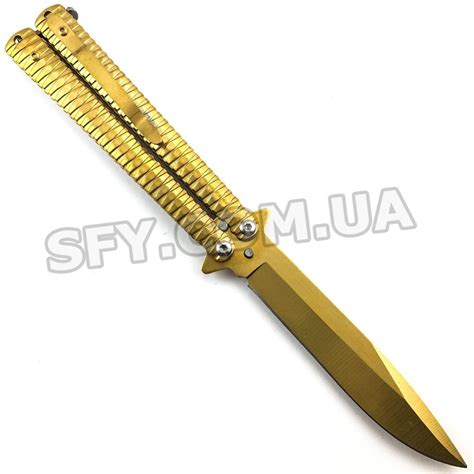 Нож-бабочка "Benchmade" золотой F813 - Купить в Украине: цена