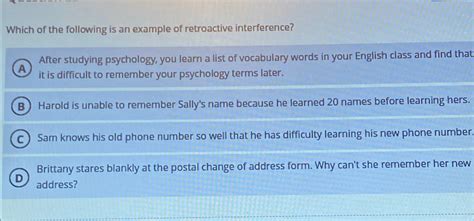 Solved Which Of The Following Is An Example Of Retroactive