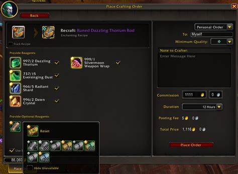 Crafting Orders And Recrafting Guide World Of Warcraft Icy Veins