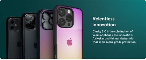 Mous For Iphone 16 Pro Max Clear Case Clarity 3 0 Iridescent Protective Scratch