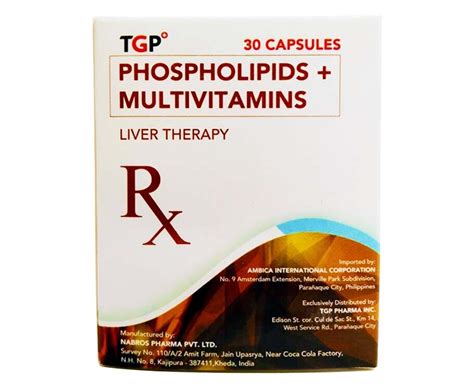 Tgp Phospholipids Multivitamins Liver Therapy 30 Capsules
