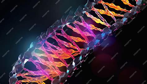 Concepto De Adn Render 3d Realista Foto Premium