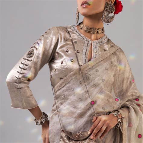 Silver Kota Silk Tissue Sari A Timeless Masterpiece Elegantly Edged