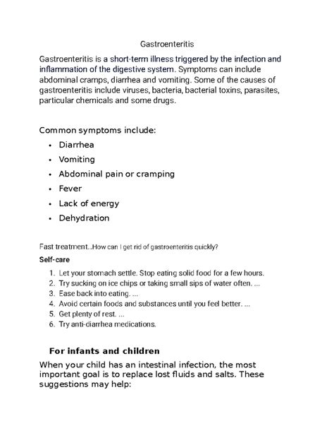 Gastroenteritis Gastroenteritis Gastroenteritis Is A Short Term Illness Triggered By The