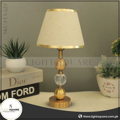 Golden Crystal Charm Table Lamp Ls423 Light Square