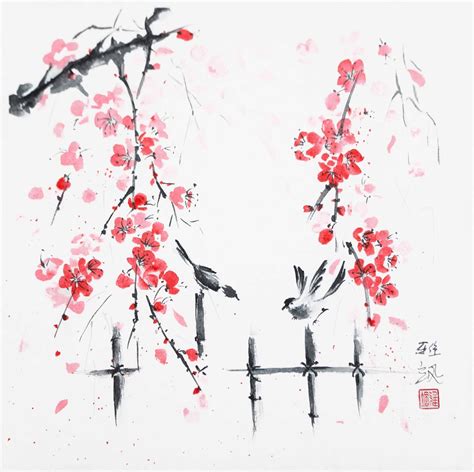 Traditional Japanese Cherry Blossom Art