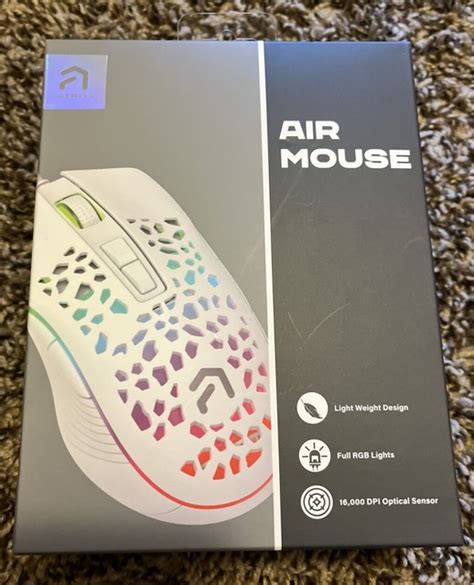 Atrix Air Mouse Rgb 9 Button White Gaming Mouse 16 000 Dpi 400 Ips