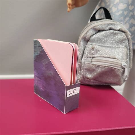 Mini File Folders And Folder Box For 18 Inch Dolls Diy Cut Template