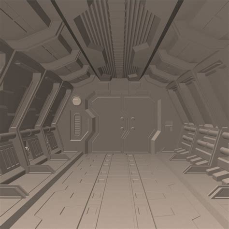 3d Model Sci Fi Hallway