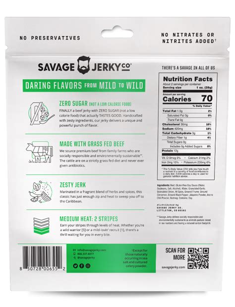 Ginger Lemongrass Beef Jerky All Natural Beef Jerky Savage Jerky Co