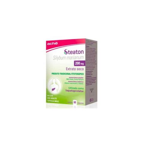 Steaton 200mg Hepatoprotetor Com 60 Cápsulas Ômega 3 Óleo De Peixe