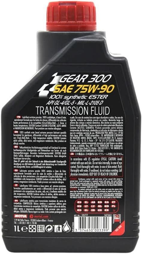 Motul Gear 300 75w 90 Synthetic Car Gearbox And Diff Oil 75w90 Gear Oil