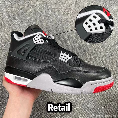 Y3 Aj4 Bred Reimagined Rep Vs Retail R Repbudgetsneakers