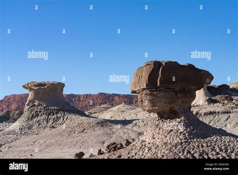 Eroded Geologic Formations In The Barren Landscape In Ischigualasto