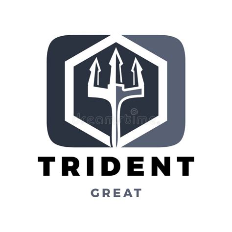 Trident Icon Logo Design Template Stock Vector Illustration Of Shape