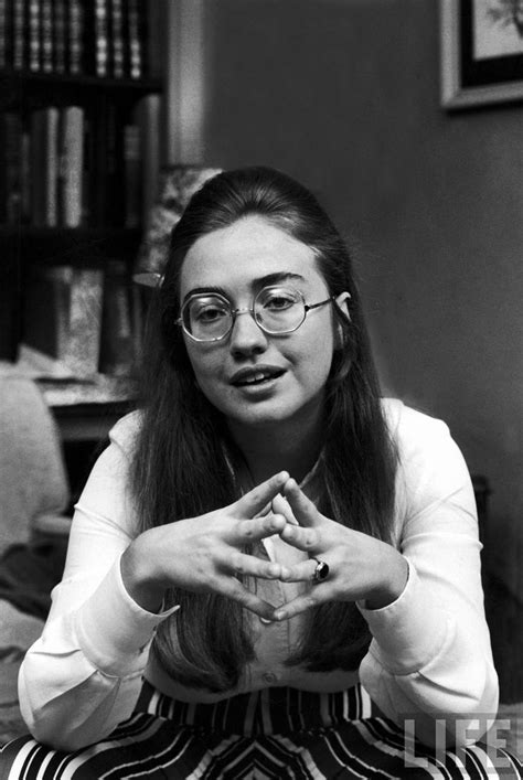 Hilary Clinton 1969 Teenager Girl Woman Female Portrait Glasses Livingroom Hands Photo