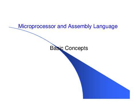 Lecture 1 Introduction And Basic Computer Organization Microprocessor And Assembly Language