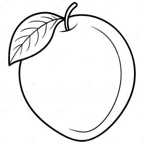 A Large Mango With A Leaf On Top Stock Illustration Illustration Of Vegetarian Peach 336089423