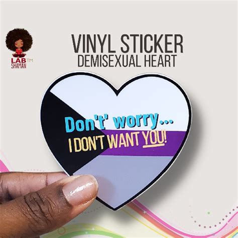 Demisexual Funny Vinyl Sticker Lab Shaman