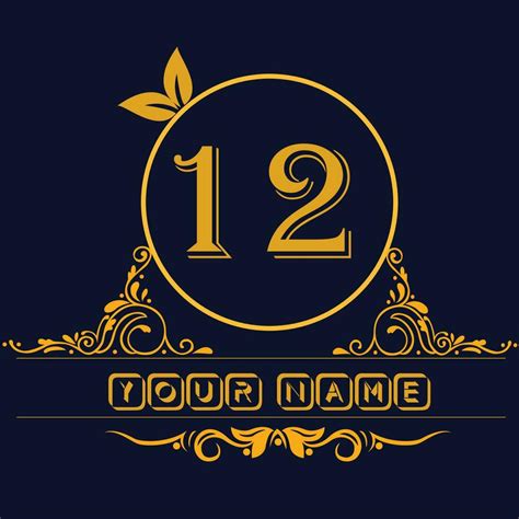 New Unique Logo Design With Number 12 32415017 Vector Art At Vecteezy