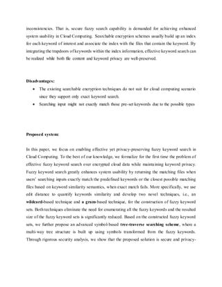 IEEE DOTNET CLOUD COMPUTING PROJECT Fuzzy Keyword Search Over DOCX