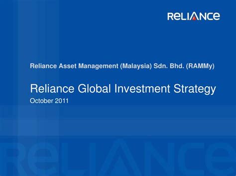 Ppt Reliance Asset Management Malaysia Sdn Bhd Rammy