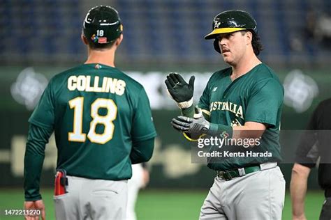 Rixon Wingrove Of Australia Celebrates Hitting A Single In The Second News Photo Getty Images