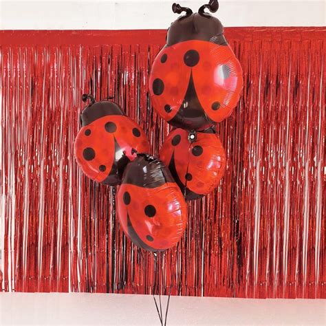 Ladybug Foil Mylar Balloons Insect Bug Spring Theme Lady Bug Party