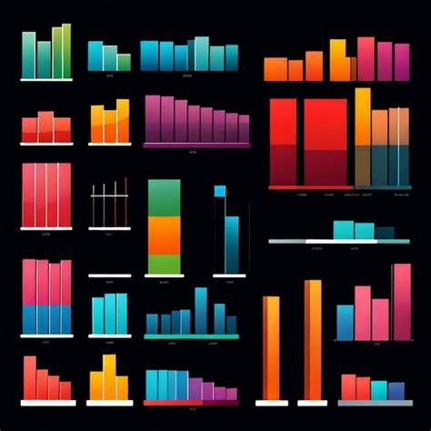 Bar Chart Icon Vector Set White Background Isolated A High Qua