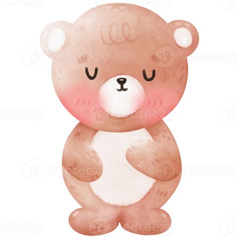 Cute Sleeping Bear 16397632 Png
