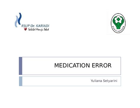 Medication Error Pdfcoffeecom