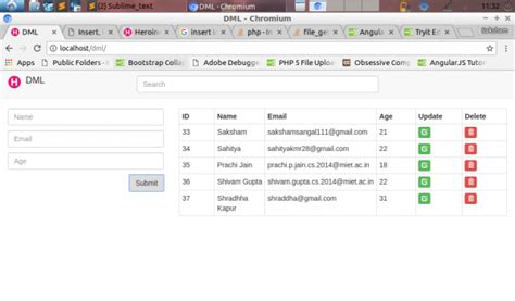 dml project in angularjs with source code and report [ download