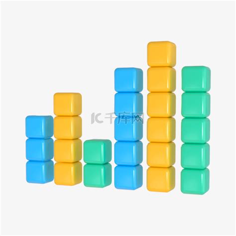 3d黄色统计柱状图素材图片免费下载 千库网