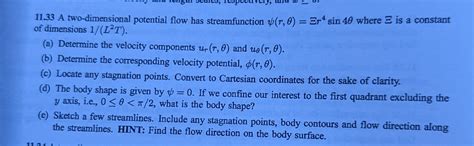 Solved A Two Dimensional Potential Flow Has Chegg