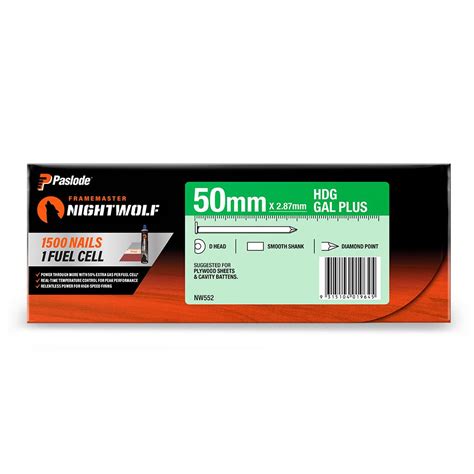 Paslode Nw552 1500 Pack 50mm X 287mm Hdg Gal Plus Framemaster
